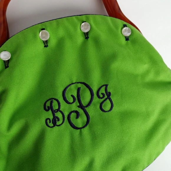 DeLanthe | Bags | Vintage Delanthe Bermuda Handbag Monogram Faux ...